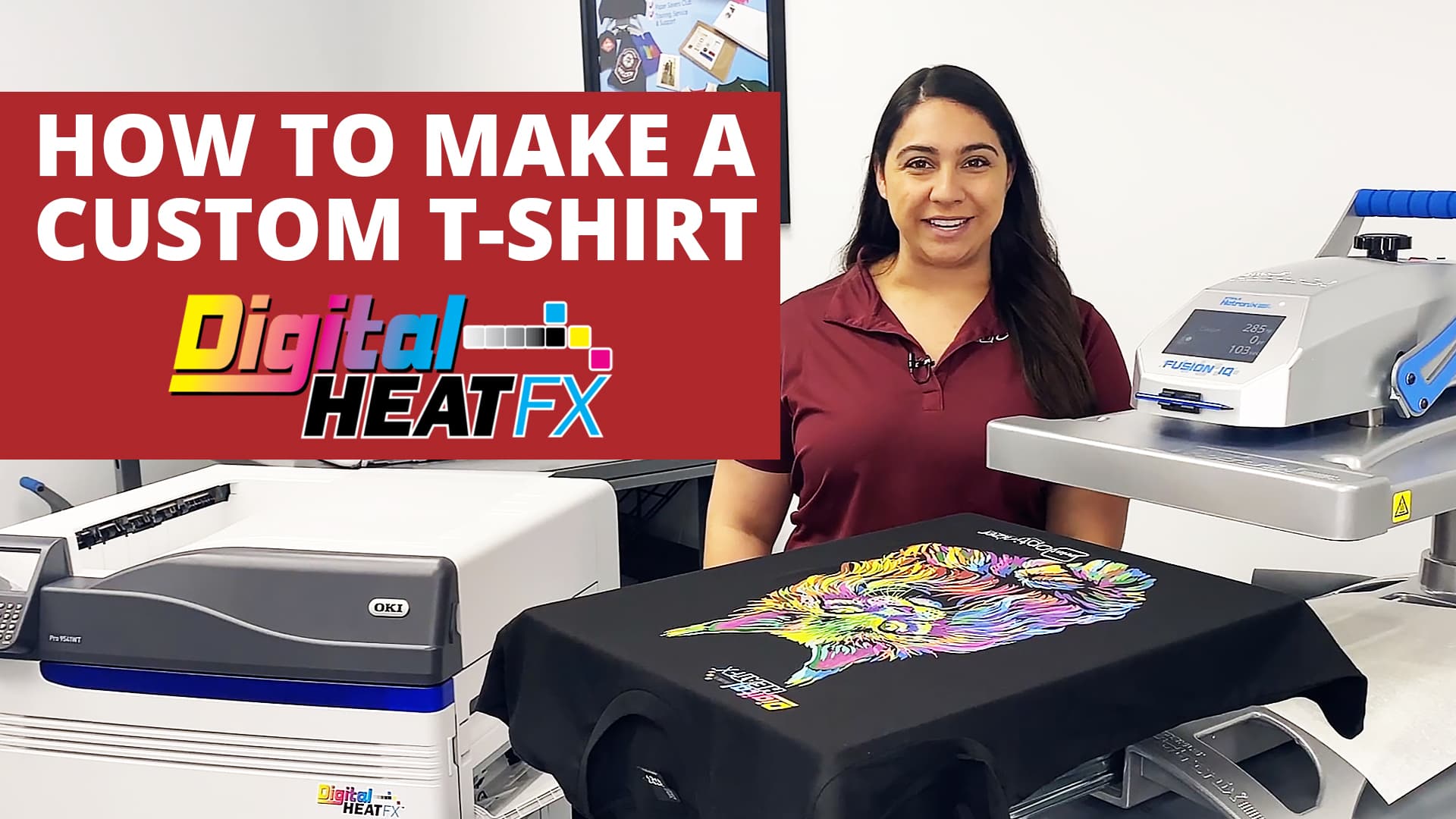 How To Make Custom T Shirts On The OKI Pro9541 White Toner Printer Digital Heat FX
